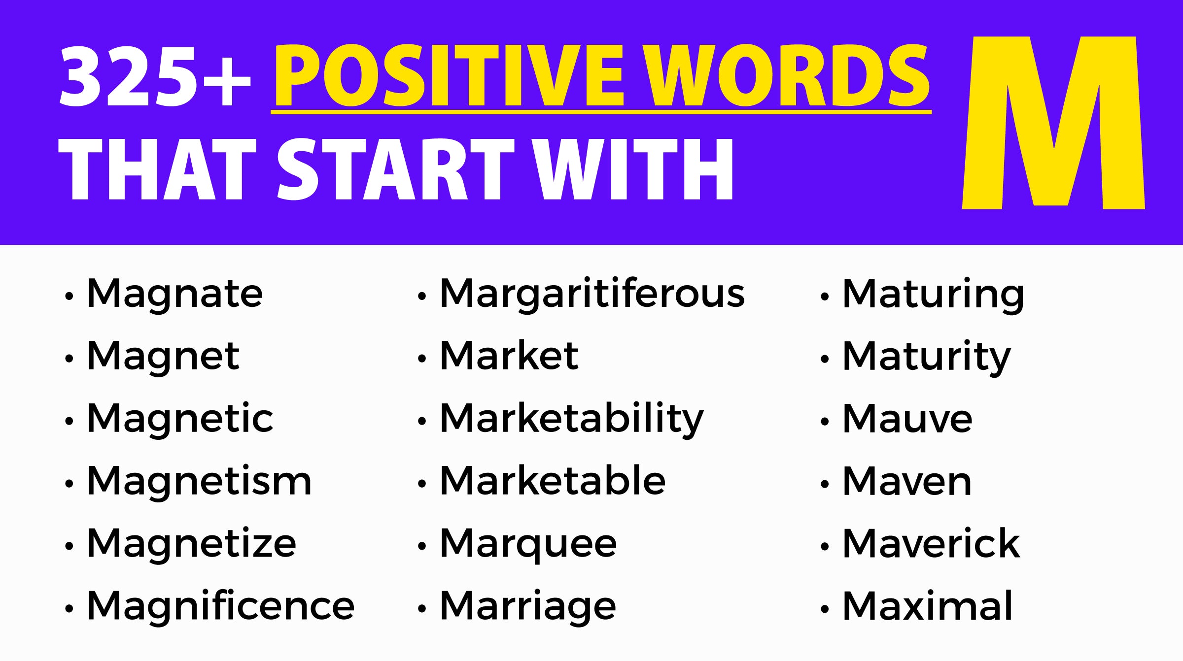 325 Positive Words That Start With M CreativeBooster 325 Positive Words That Start With M CreativeBooster