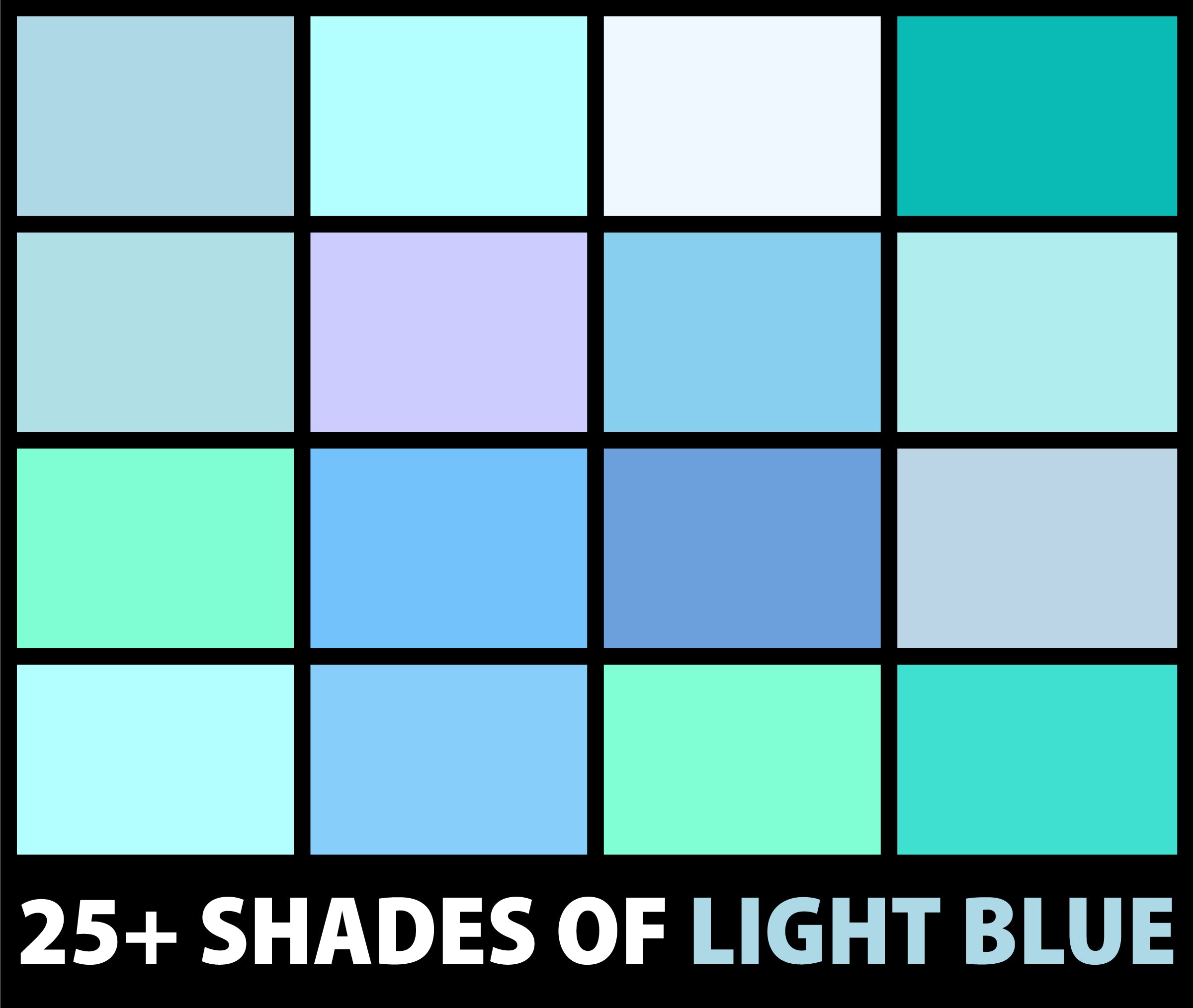 25 Shades Of Light Blue Colors Names Hex RGB CMYK Codes 25 Shades Of Light Blue Colors Names Hex RGB CMYK Codes