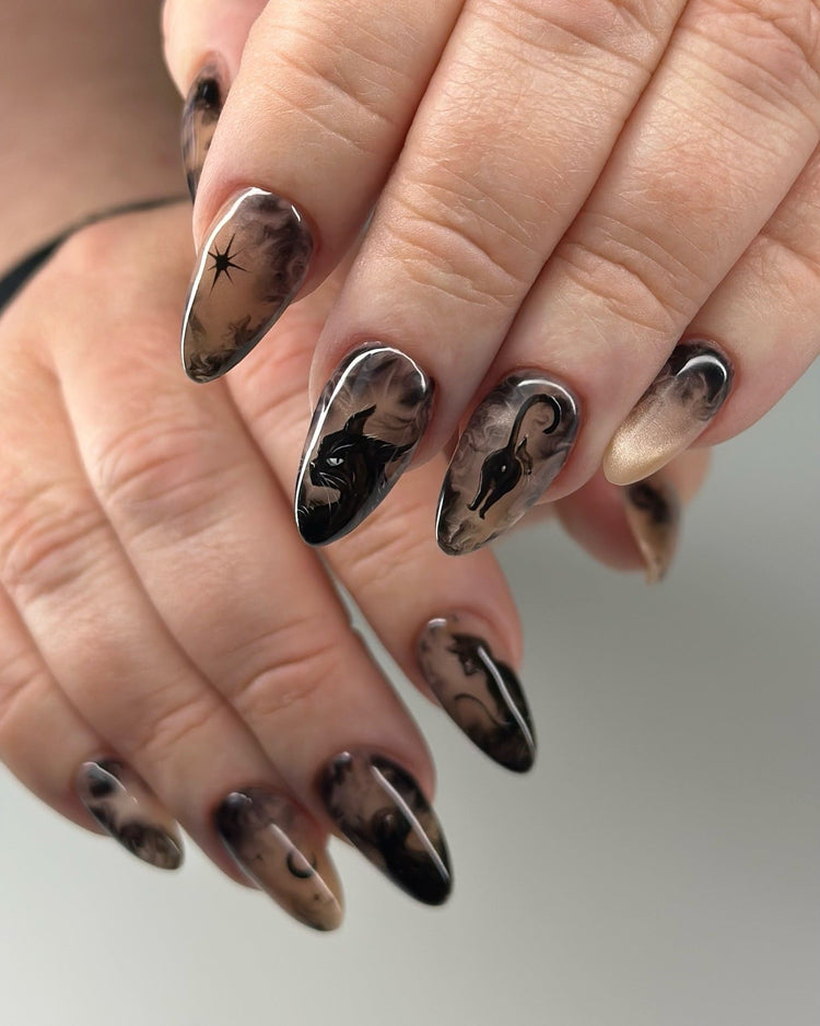 16 Cat Nail Ideas with Cute Character – CreativeBooster