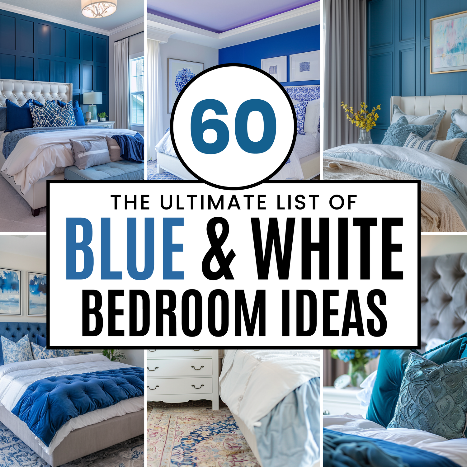 60 Elegant Blue and White Bedroom Design and Decor Ideas – CreativeBooster