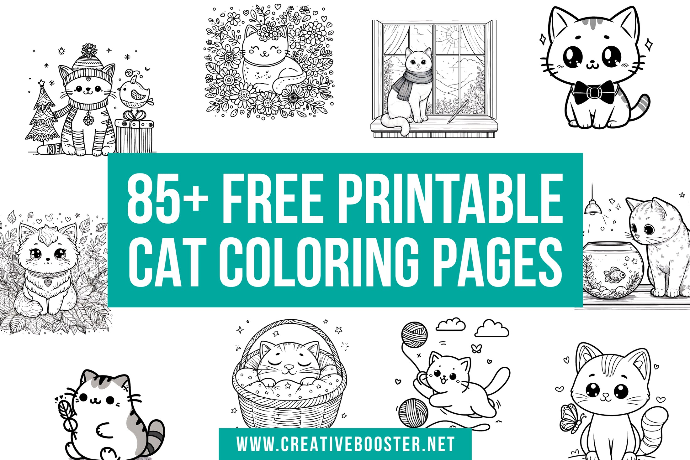 85+ Cat Coloring Pages (Free Printable PDFs) – CreativeBooster