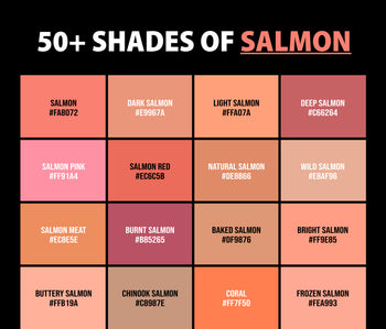 50+ Shades of Salmon Color (Names, HEX, RGB, & CMYK Codes ...