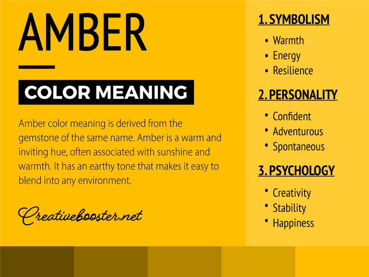 Amber Color Meaning: Amber Represents Warmth and Optimism – CreativeBooster