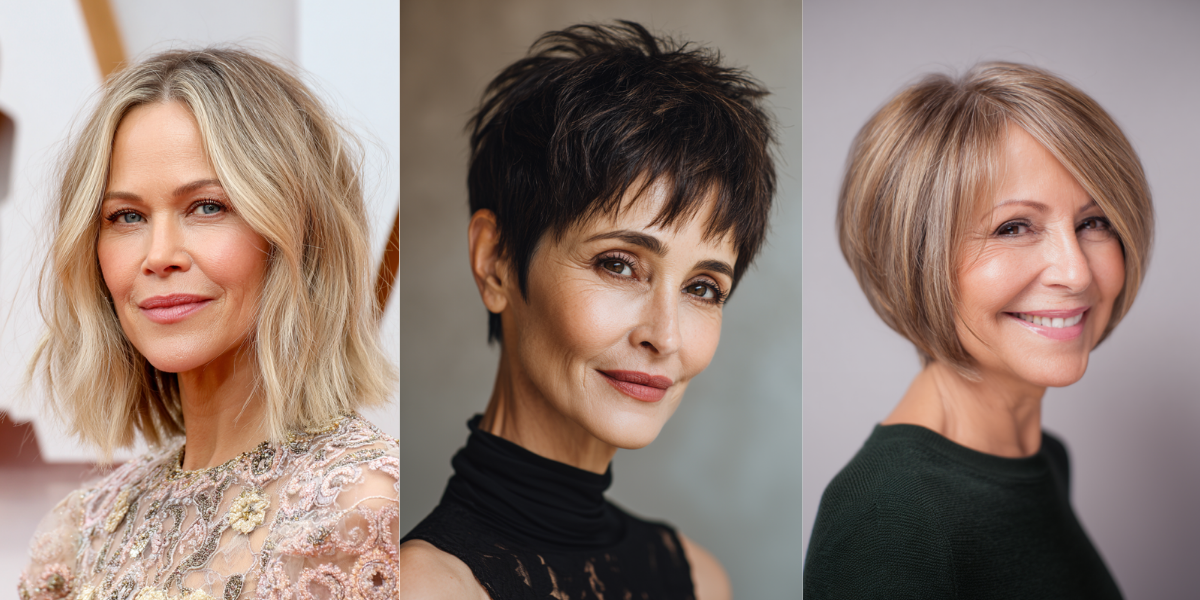 21 Chic Haircuts for Older Women with Round Face – CreativeBooster