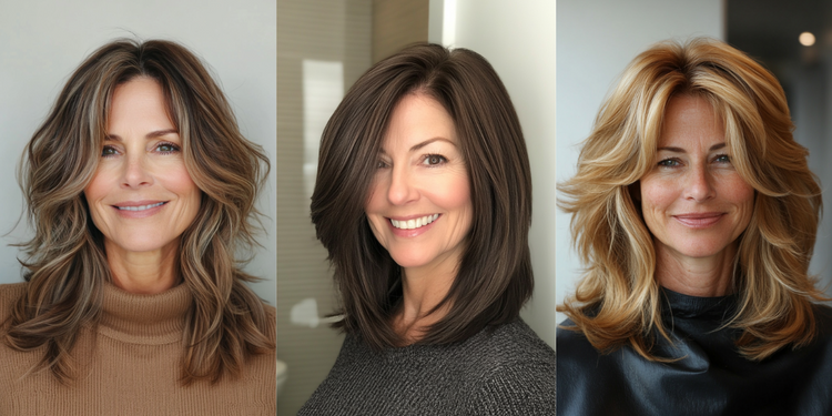 18 Gorgeous Medium Length Hairstyles With Layers For Women Over 50 ...