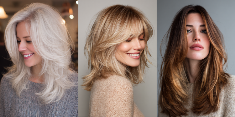 27 Ultra-Chic Medium Length Layered Haircuts for Women Over 50 ...
