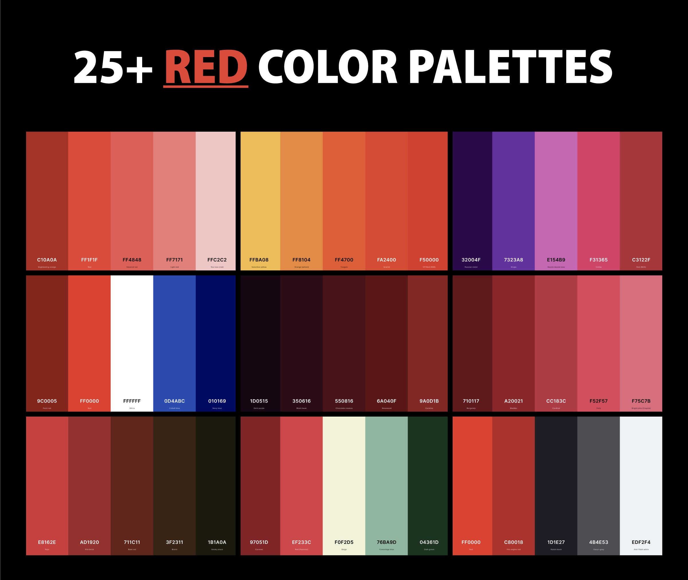 25 Best Red Color Palettes With Names And Hex Codes CreativeBooster 25 Best Red Color Palettes With Names And Hex Codes CreativeBooster