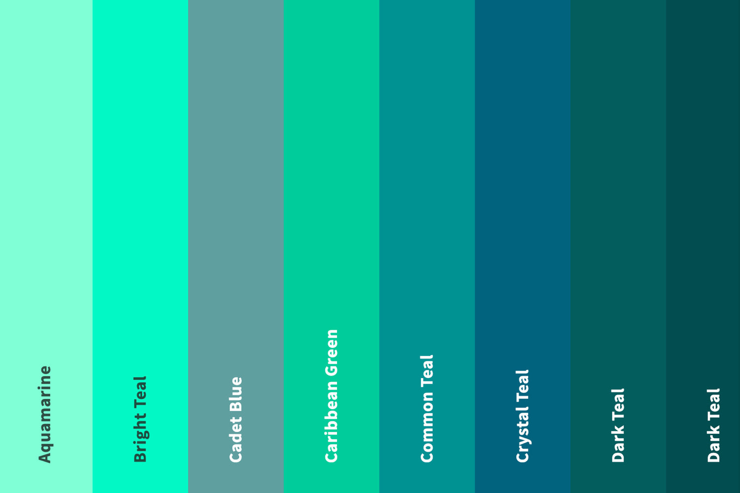37+ Shades of Teal Color (Names, HEX, RGB, & CMYK Codes) – CreativeBooster
