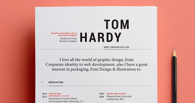 Free Simple Resume Template for Illustrator (AI) Format – CreativeBooster