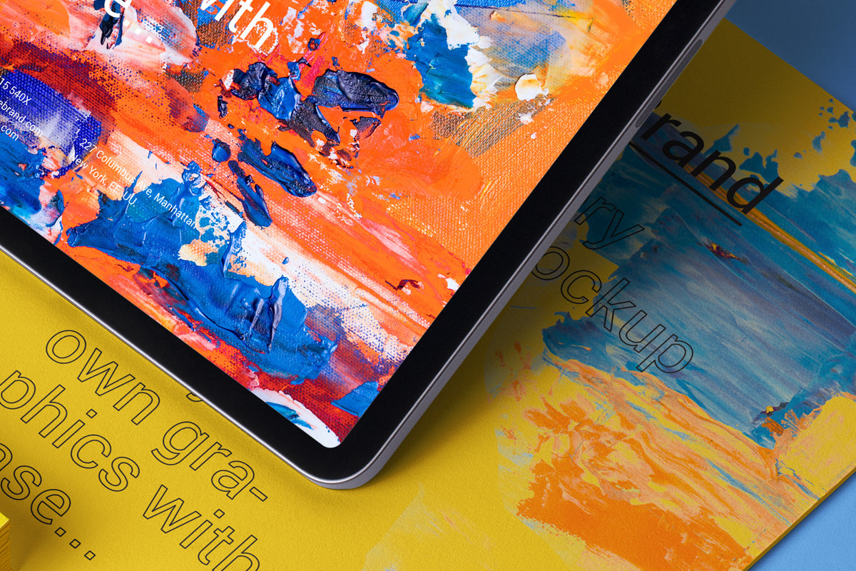 Free Psd iPad Stationery Branding Mockup – CreativeBooster