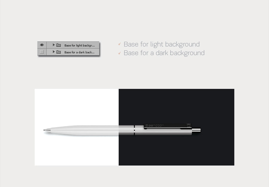 Free White Senator Pen Mockup – CreativeBooster