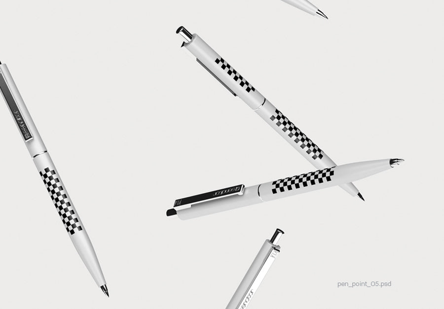 Free White Senator Pen Mockup – CreativeBooster