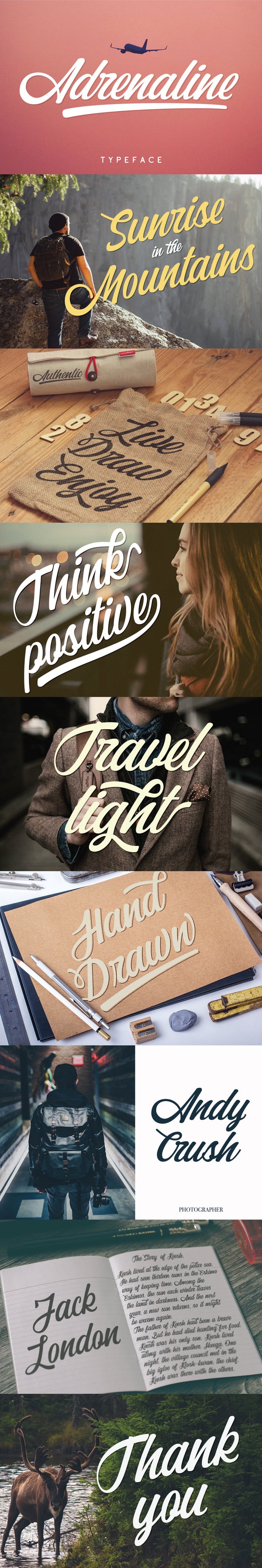 Free ADRENALINE - SCRIPT FONT – CreativeBooster