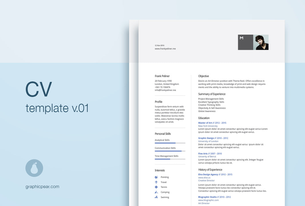 Free Resume Templates in Illustrator (AI) Format – CreativeBooster
