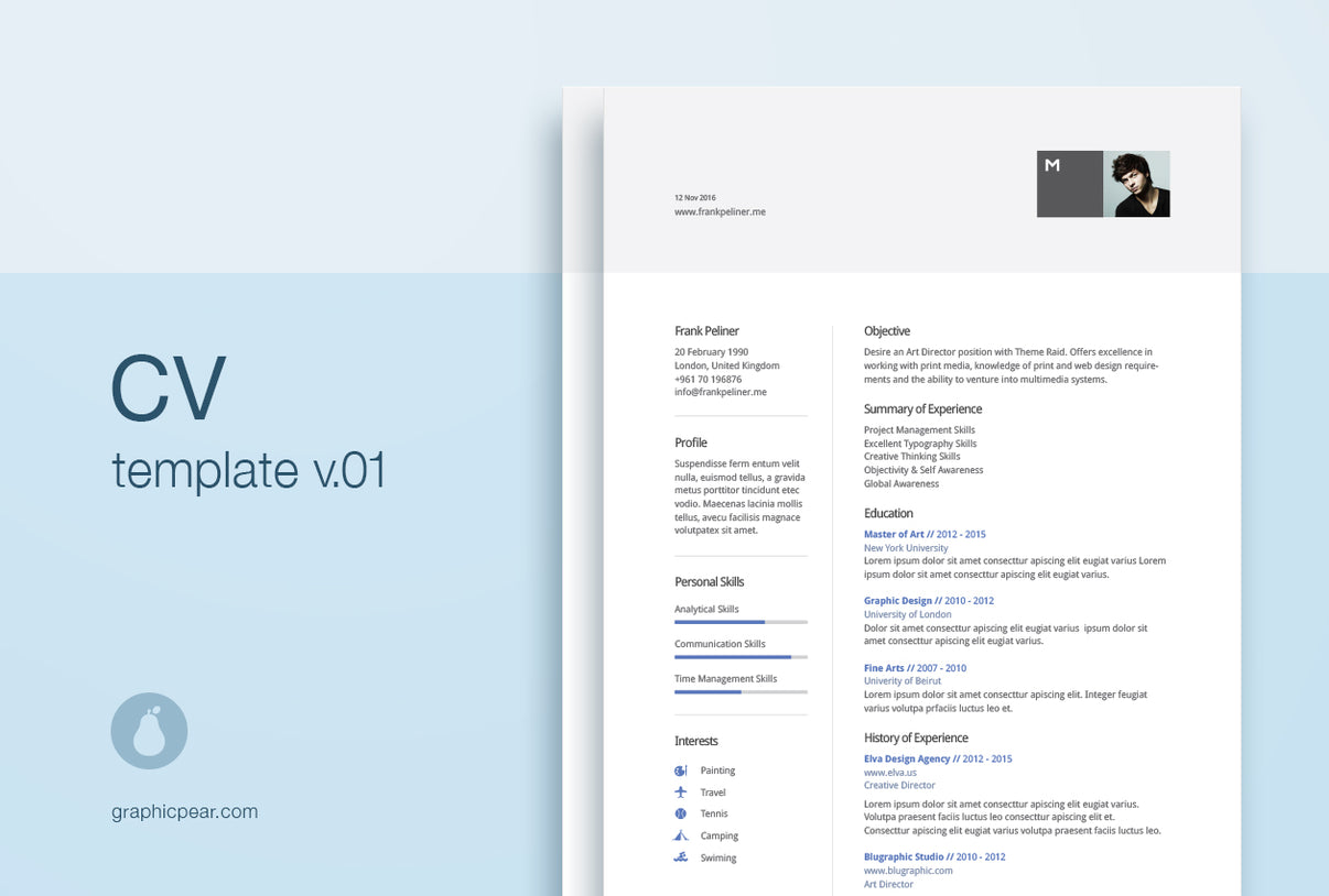 Free Modern CV and Resume Template in Illustrator (AI) Format ...