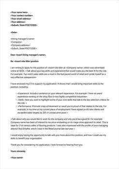 Free Clean and White Cover Letter Template Microsoft Word (DOCX) Forma ...