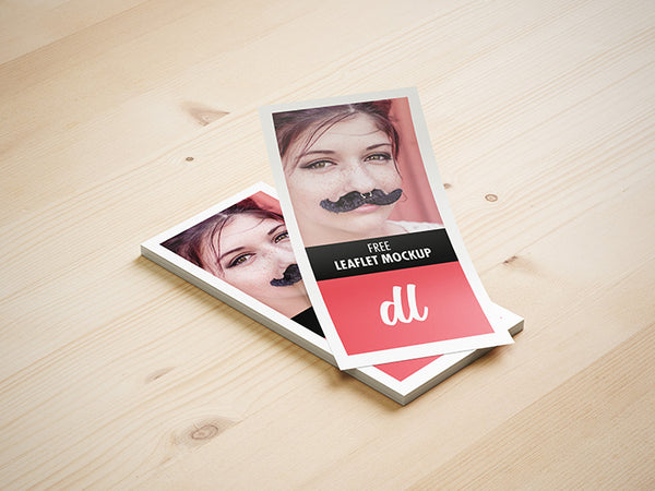 Free 4 x DL Leaflet Brochure Mockup – CreativeBooster