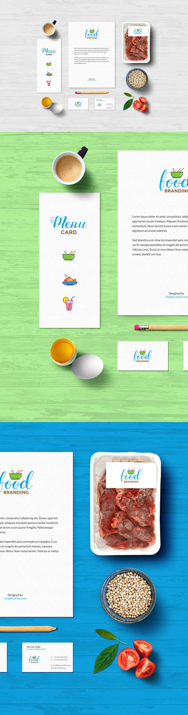 Free Food and Restaurant Branding Mockup PSD – CreativeBooster