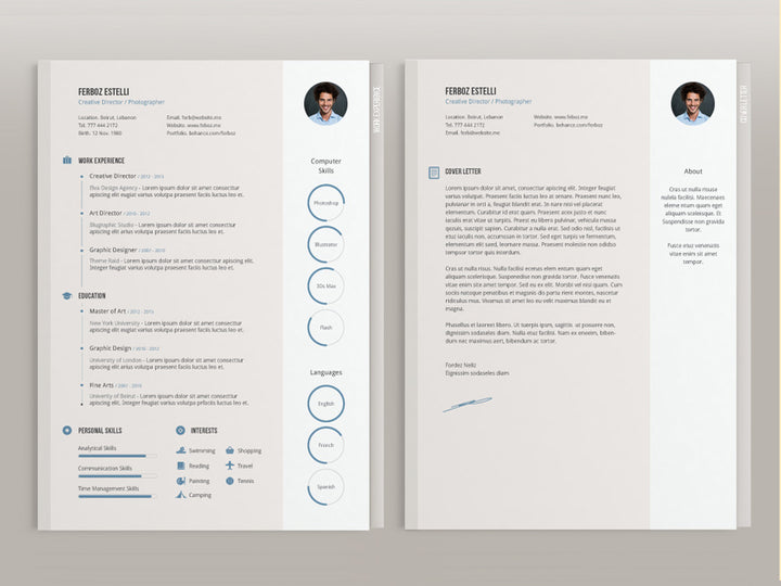 Free Resume Templates in Illustrator (AI) Format – CreativeBooster