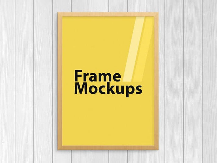 Free Simple Poster Frame Mockup – CreativeBooster