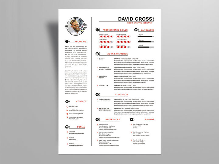 Free Resume Templates in Photoshop (PSD) Format – CreativeBooster