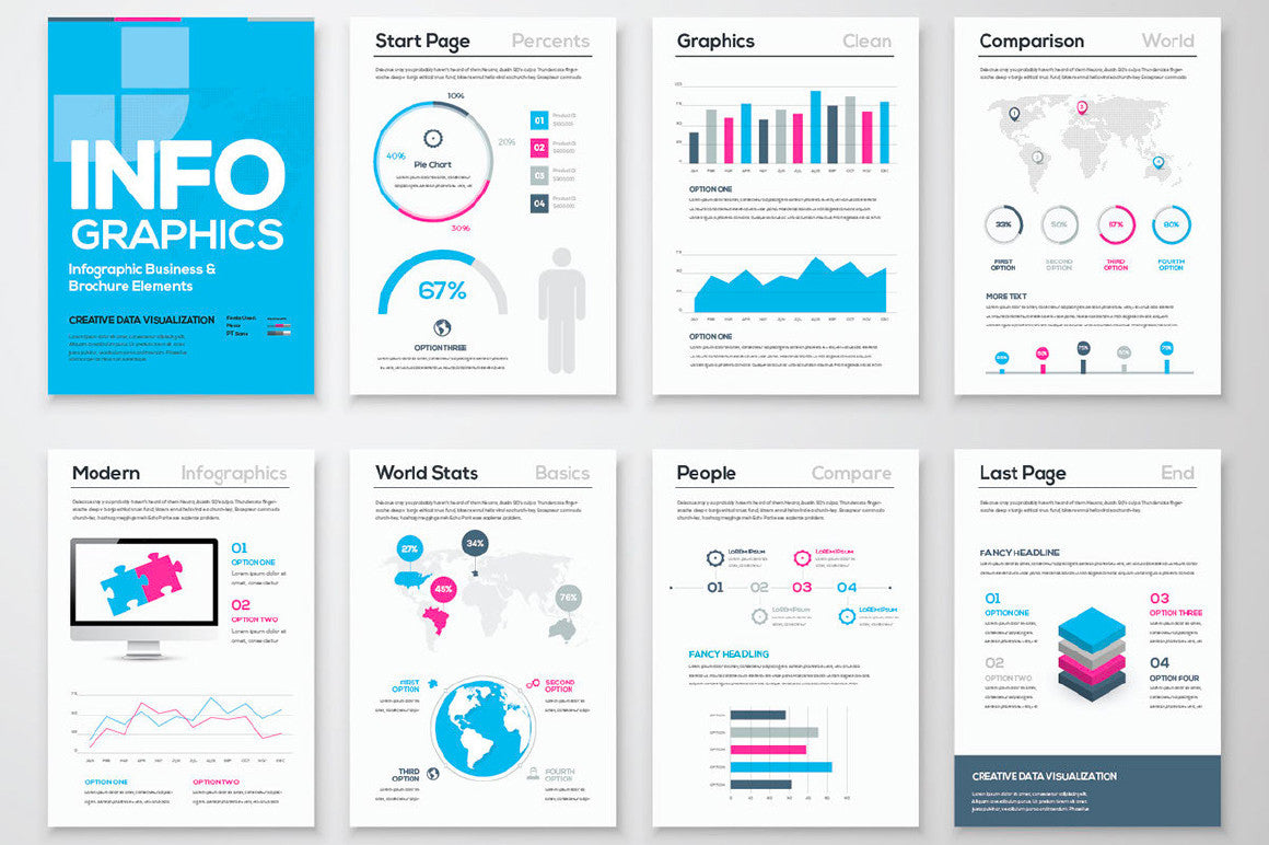 Free Infographic Brochure Template – CreativeBooster