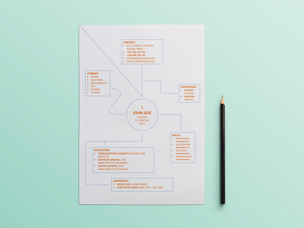 Free Unique Resume Template in Microsoft Word (DOC) Format ...