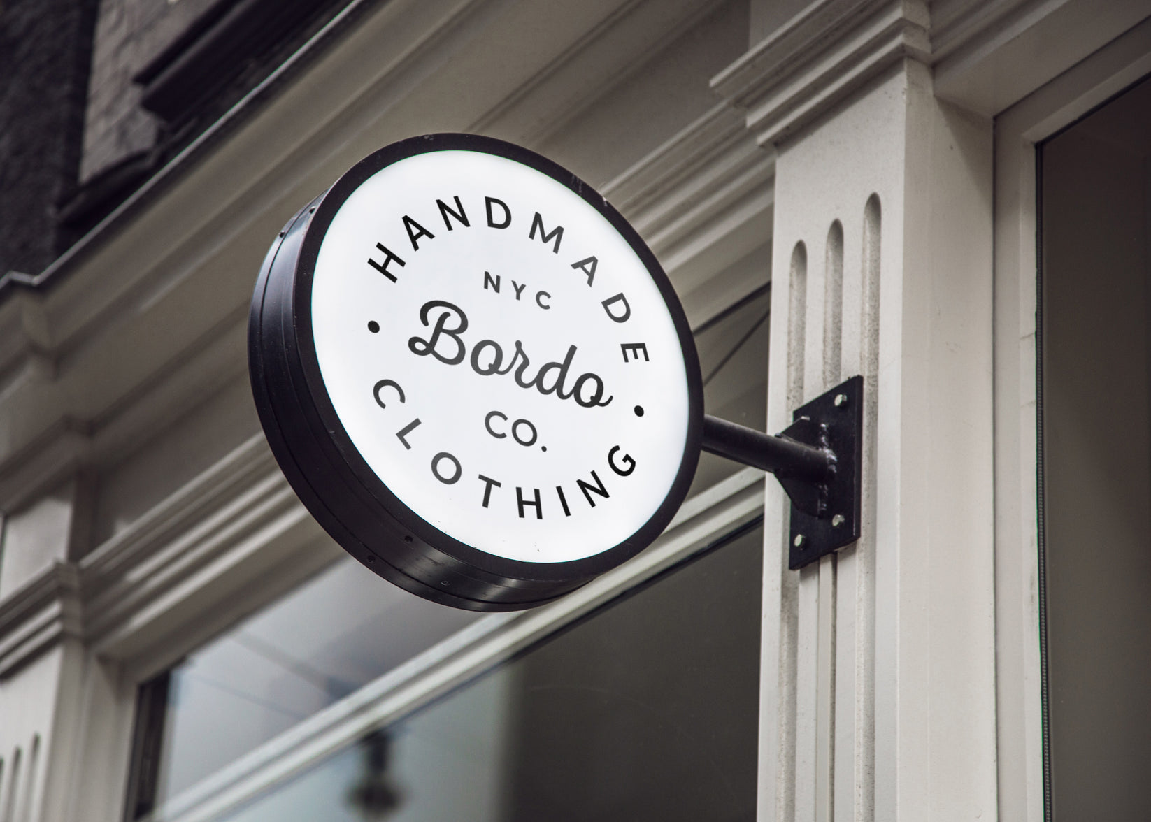 Free Hanging Wall Business Logo Sign MockUp – CreativeBooster