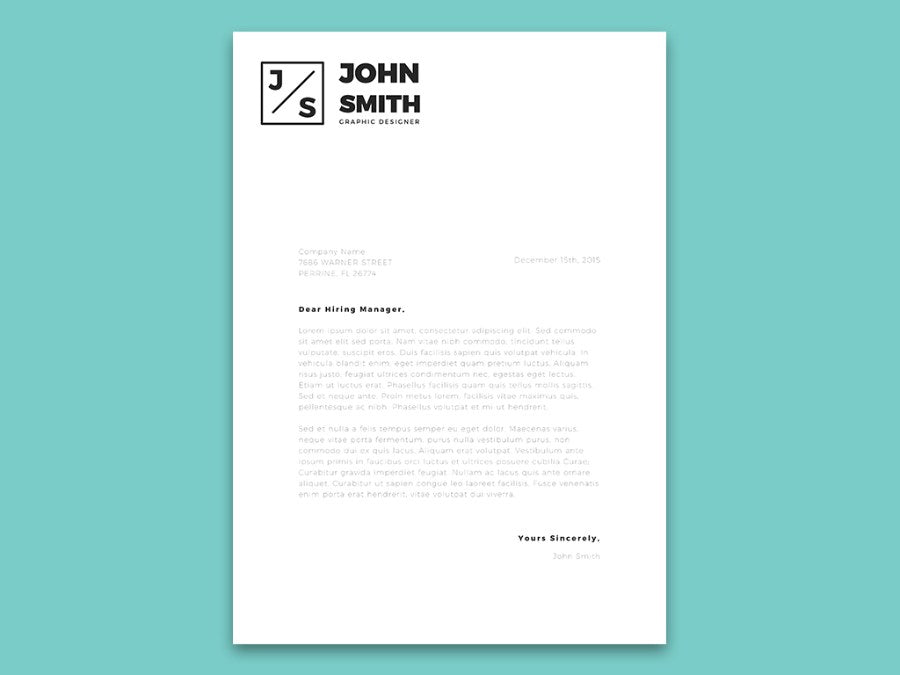 Free Minimalistic Resume and Cover Letter Template for Illustrator (AI ...