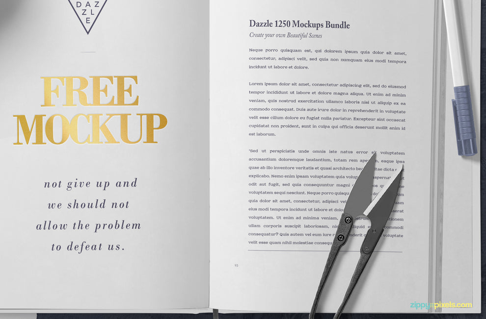 Free Stylish Book Page Mockup Scene – CreativeBooster