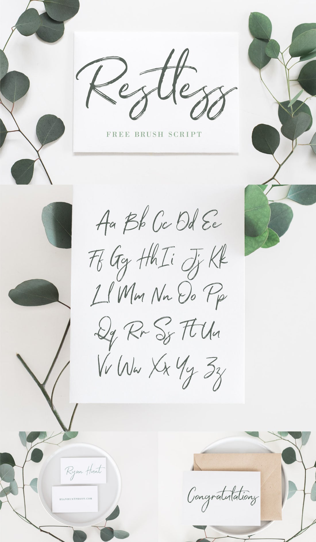 Free RESTLESS - BRUSH SCRIPT – CreativeBooster