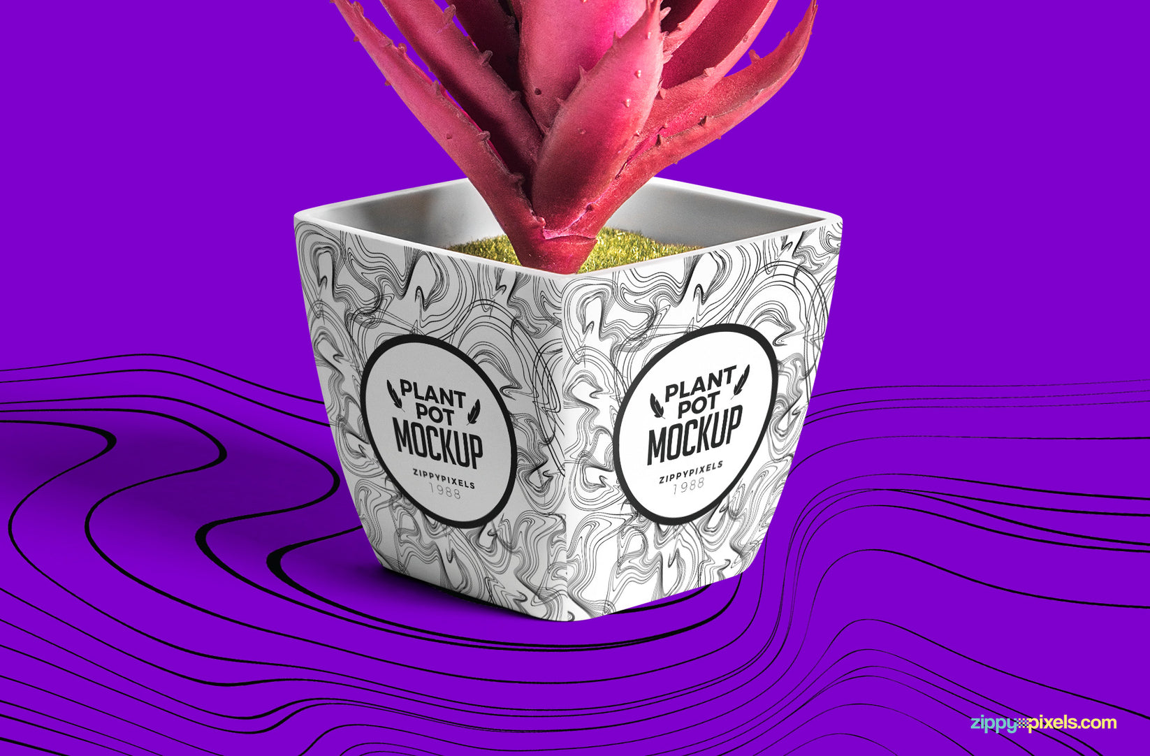 Free Plant Pot Mockup – CreativeBooster