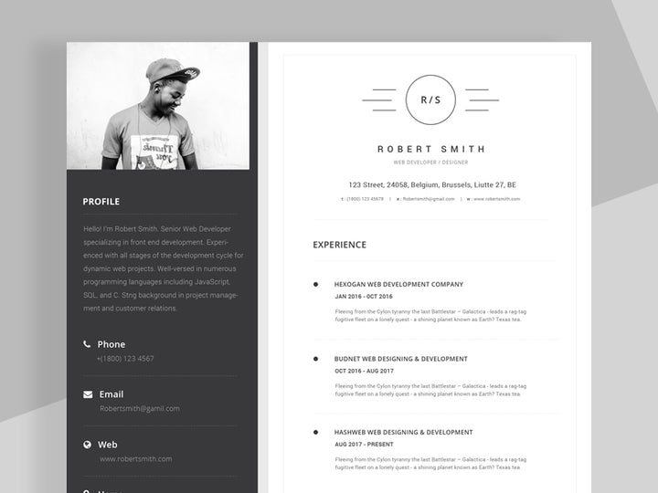Free Curriculum Vitae Templates – CreativeBooster