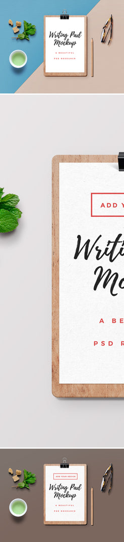Free Empty White Writing Pad Mockup PSD – CreativeBooster