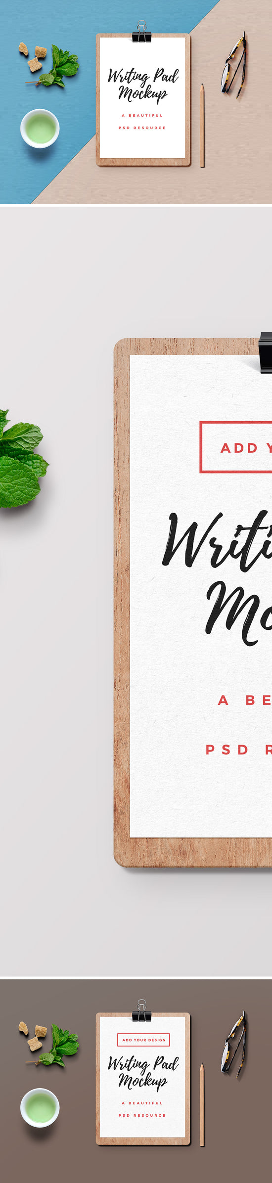 Free Empty White Writing Pad Mockup PSD – CreativeBooster