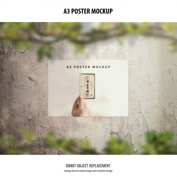 Free A3 Poster Mockup Psd – CreativeBooster