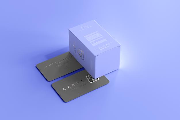 Free Box With Business Cards Mockup Psd – CreativeBooster