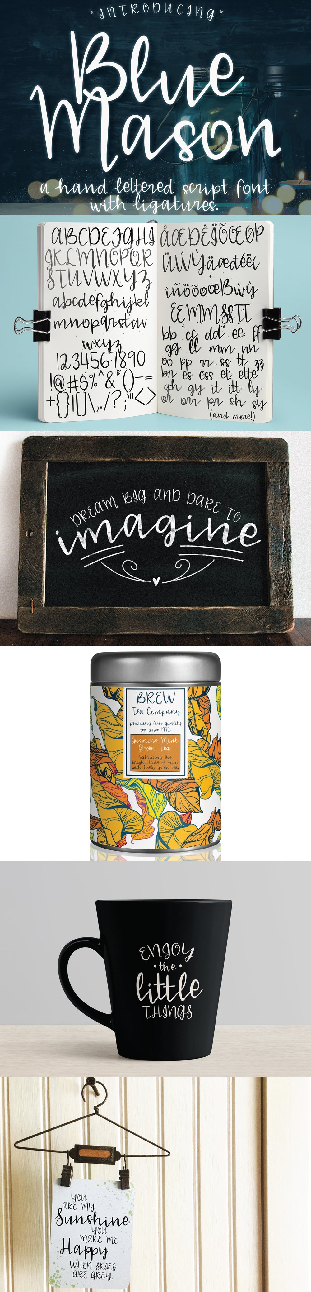 Free BLUE MASON - SCRIPT FONT – CreativeBooster