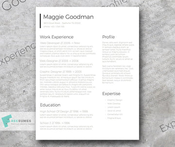 Free Resume Templates in Microsoft Word (DOC/DOCX) Format – CreativeBooster