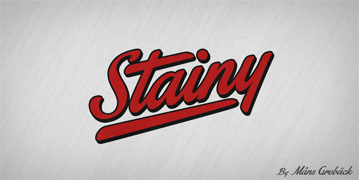 Free Stainy Font – CreativeBooster