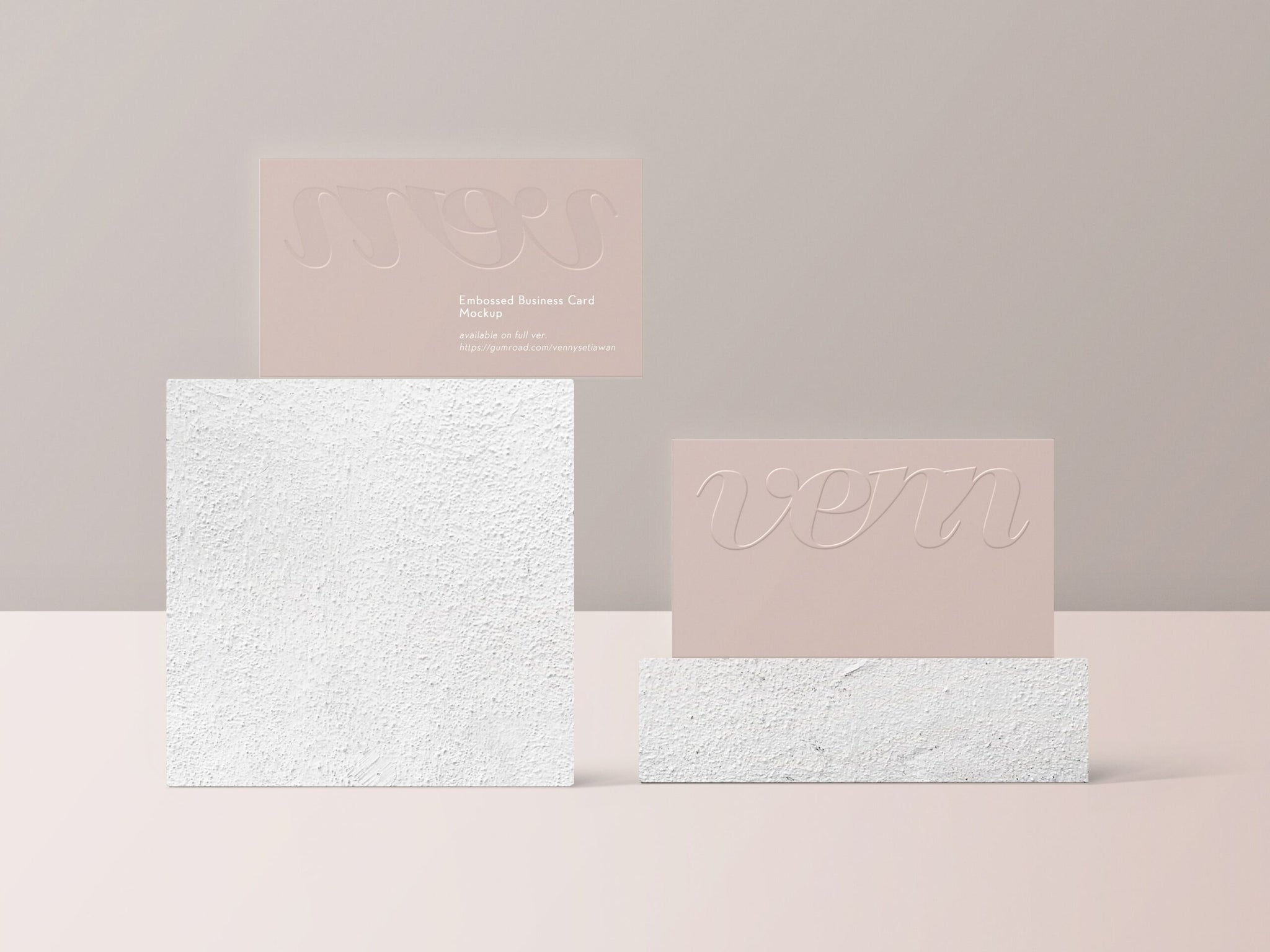 Free Embossed Business Card Mockup – CreativeBooster