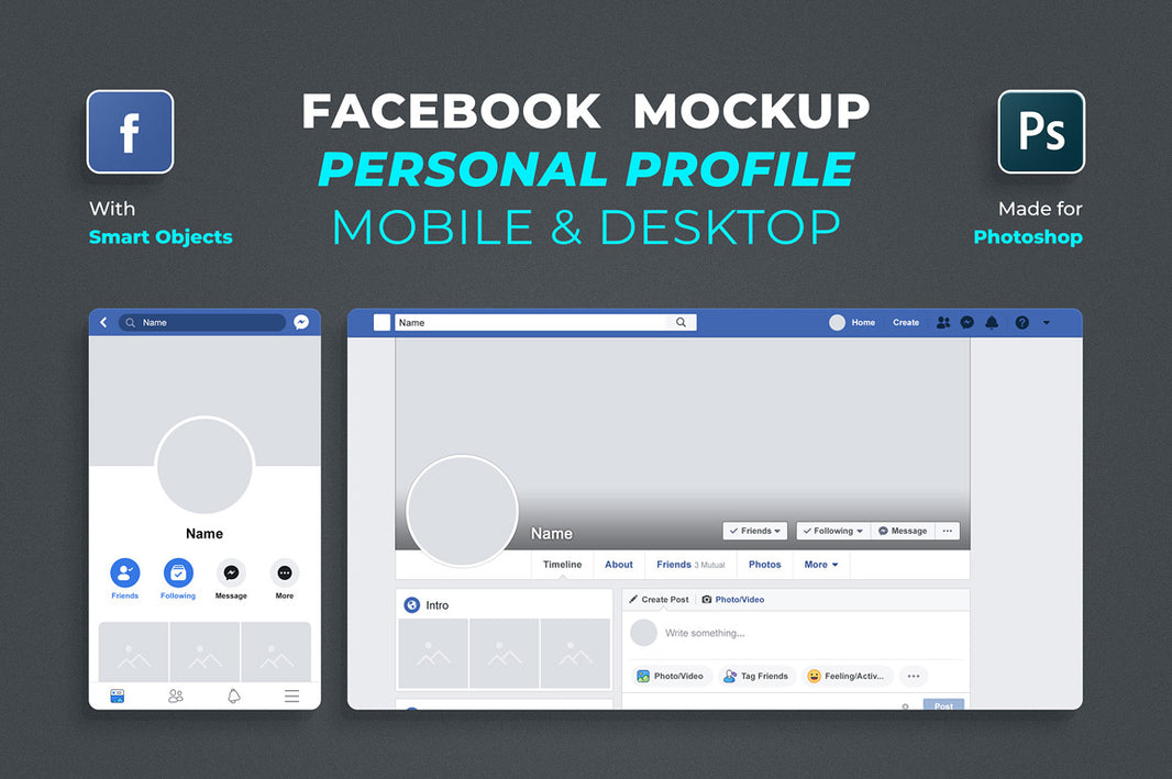 Free Facebook Mockups – CreativeBooster