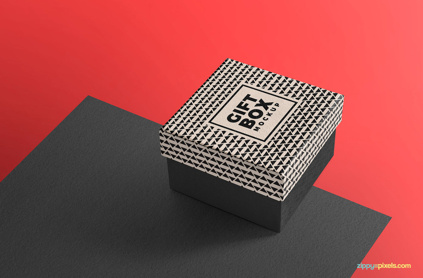 Free Beautiful Gift Box Mockup – CreativeBooster