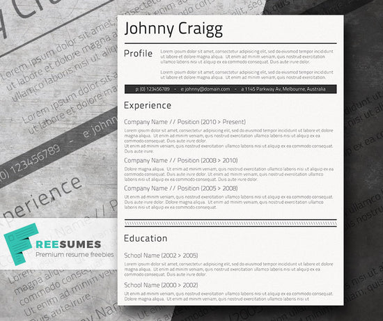 Free Classic Conservative Simple CV Resume Template in Clean Text Styl ...