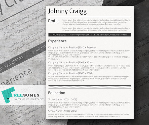 Free Classic Conservative Simple CV Resume Template in Clean Text Styl ...