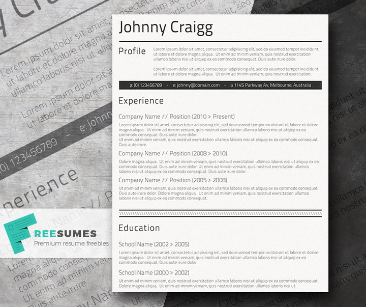 Free Resume Templates in Microsoft Word (DOC/DOCX) Format – CreativeBooster