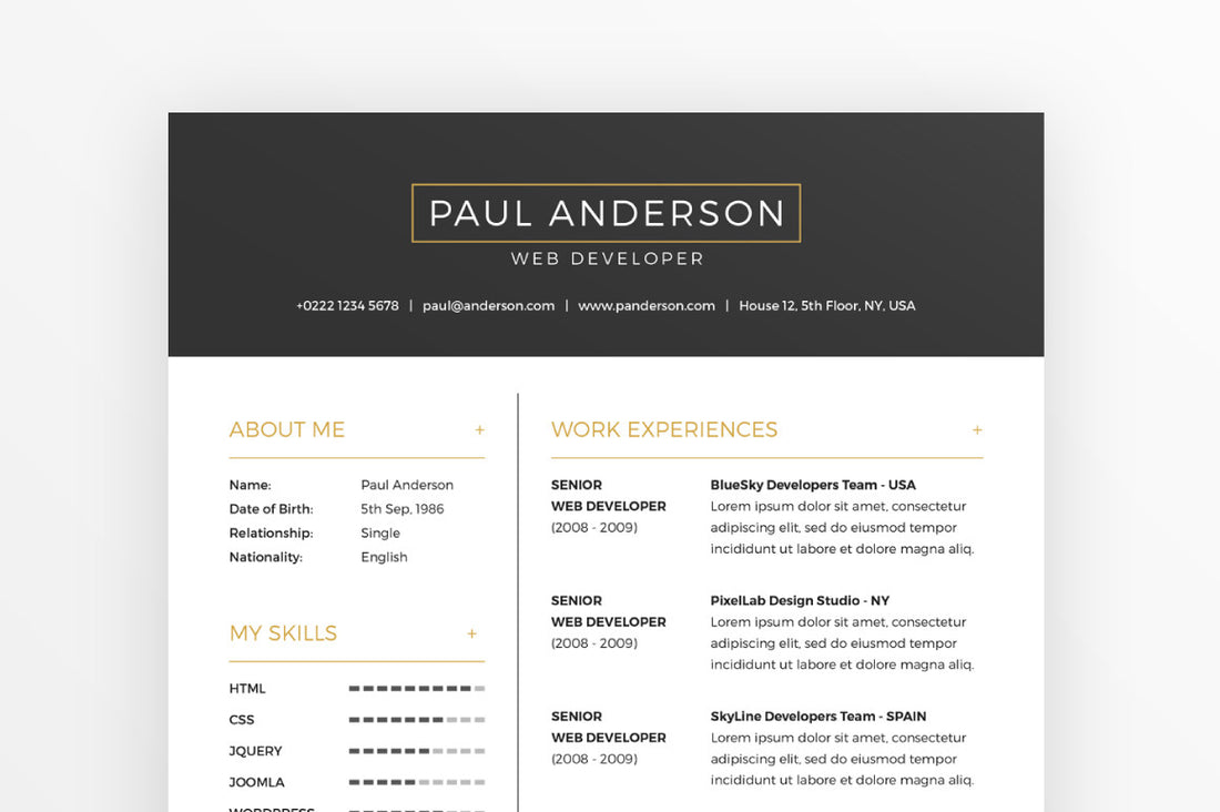 Free Resume & Cover Letter Template – CreativeBooster