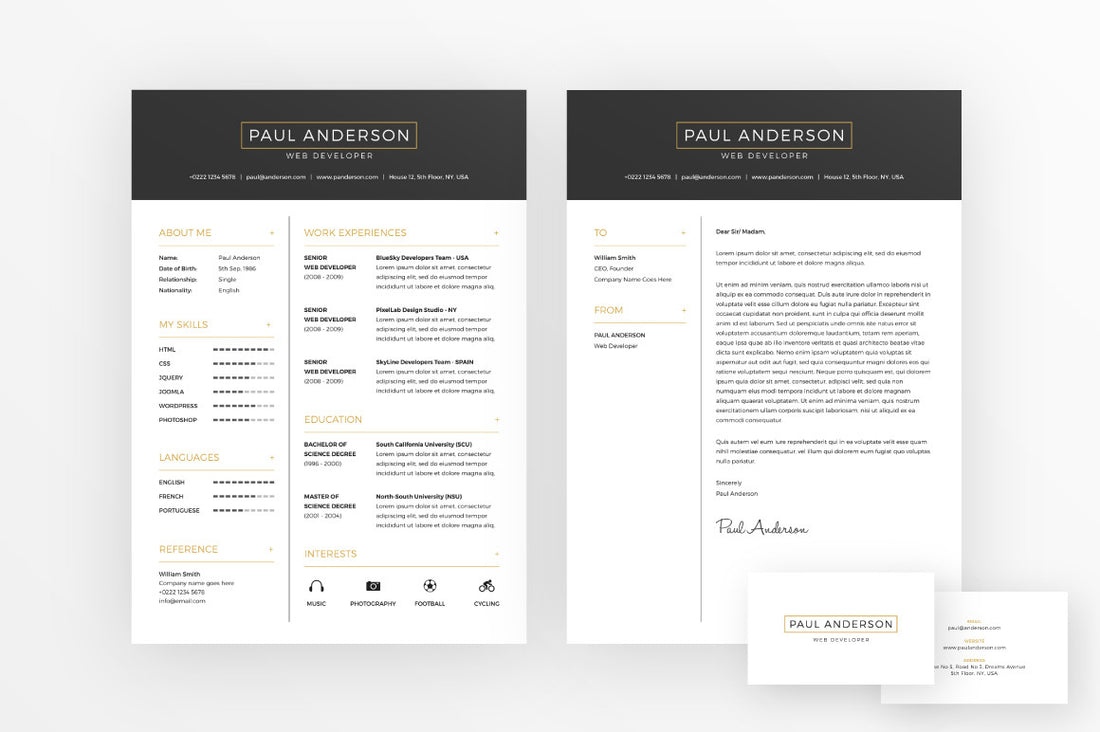 Free Resume & Cover Letter Template – CreativeBooster
