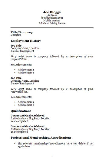 Free Resume Templates in Microsoft Word (DOC/DOCX) Format – CreativeBooster