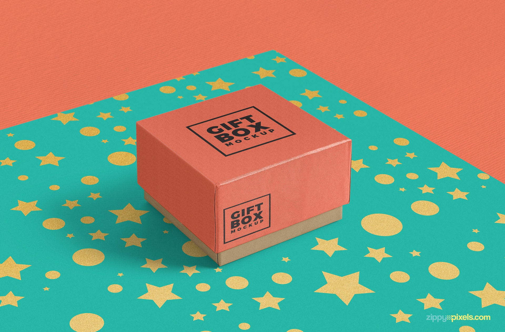 Free Gorgeous Gift Box Mockup PSD – CreativeBooster